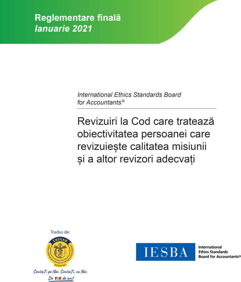 CECCAR a tradus în limba română revizuirile aduse Codului etic în urma ...